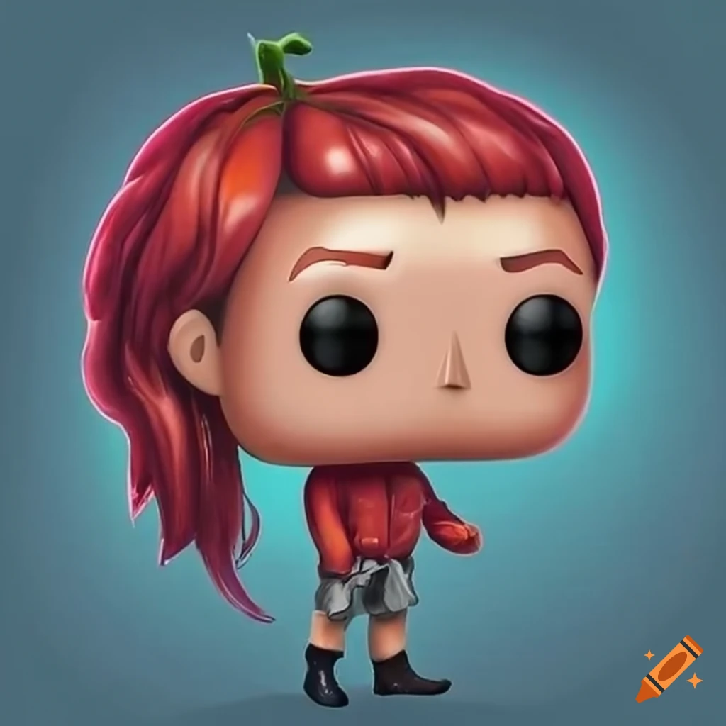 Tomato funko pop figure on Craiyon