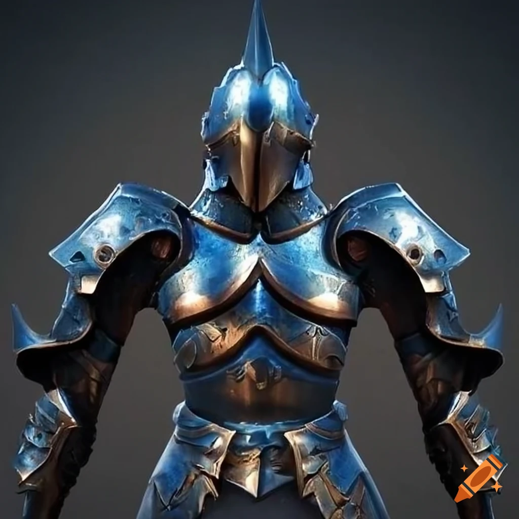 Magic heavy armor front view on Craiyon