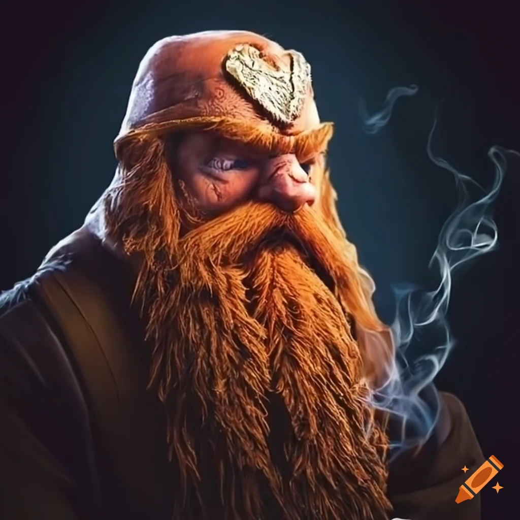 Gimli smoking cannabis on Craiyon