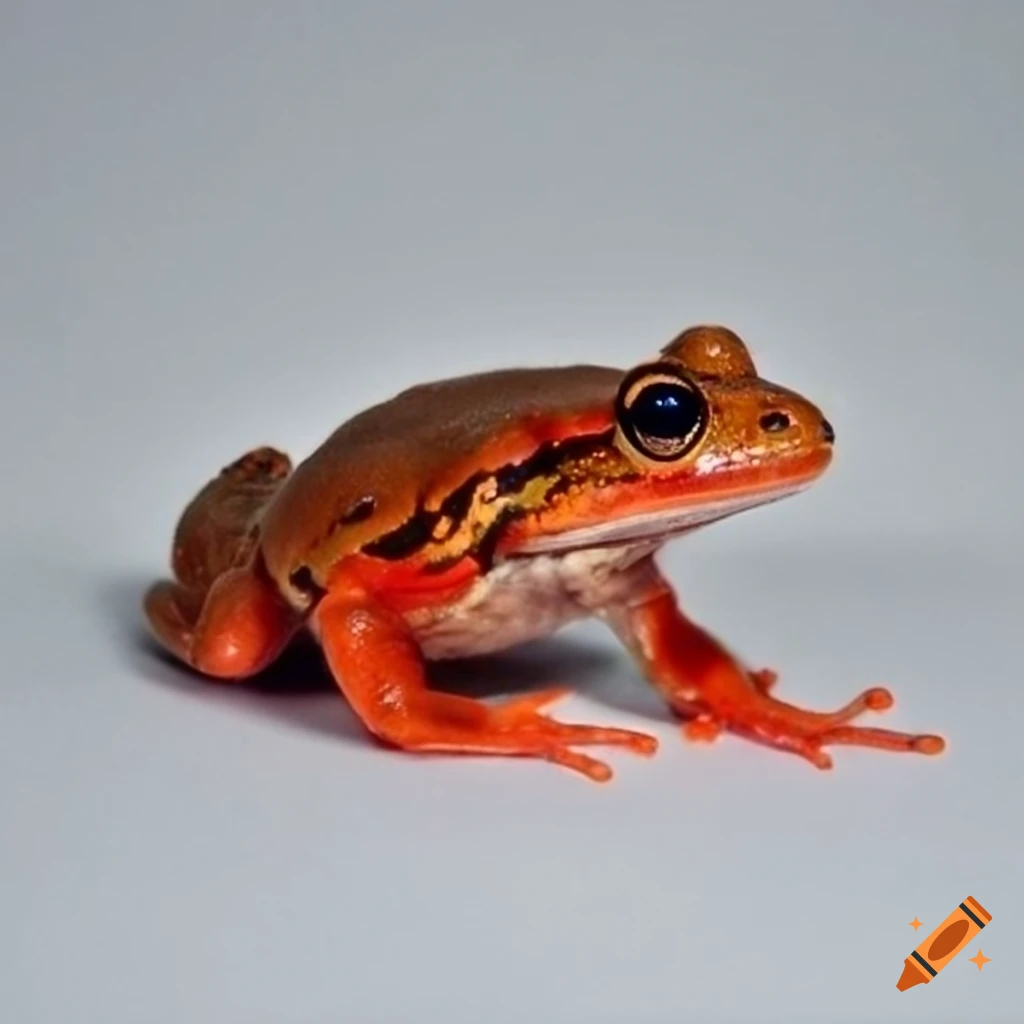 Red frog on white background on Craiyon