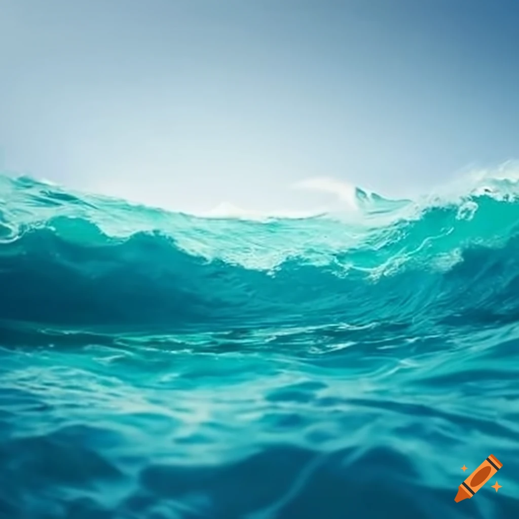 Sea wave isolated on white background on Craiyon