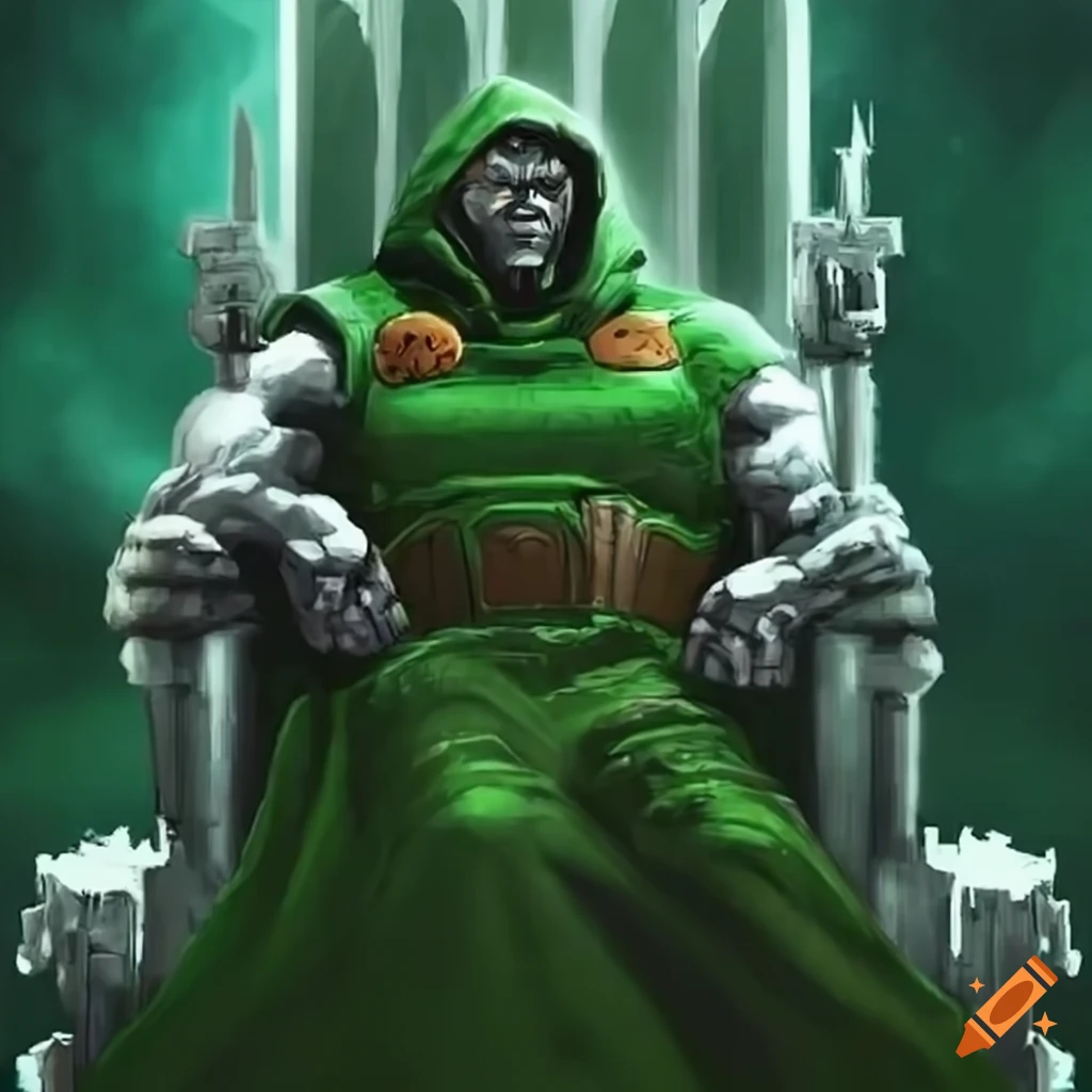 Victor von doom on his throne on Craiyon