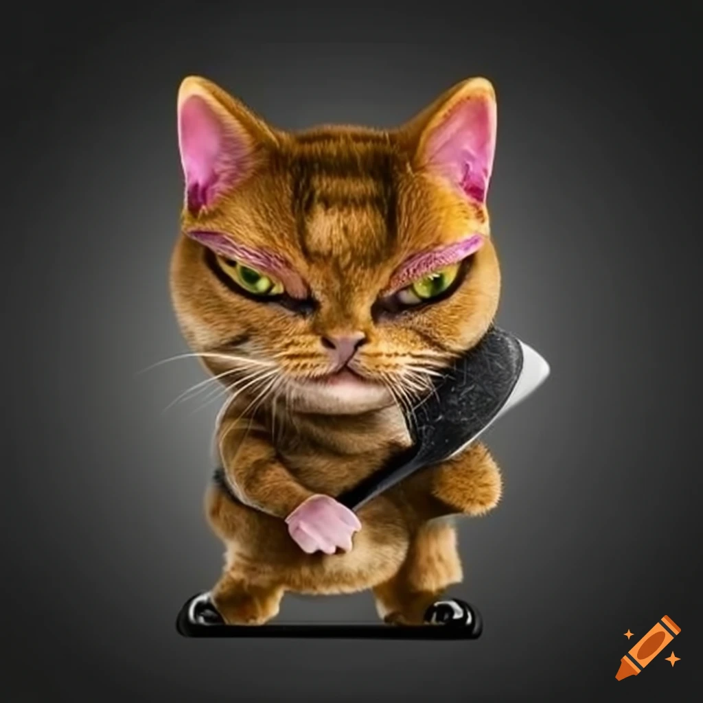 Army cat with a spatula on Craiyon