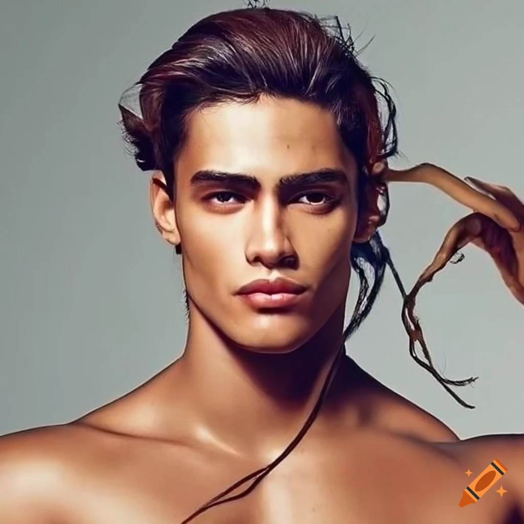 Male supermodel with diverse heritage on Craiyon