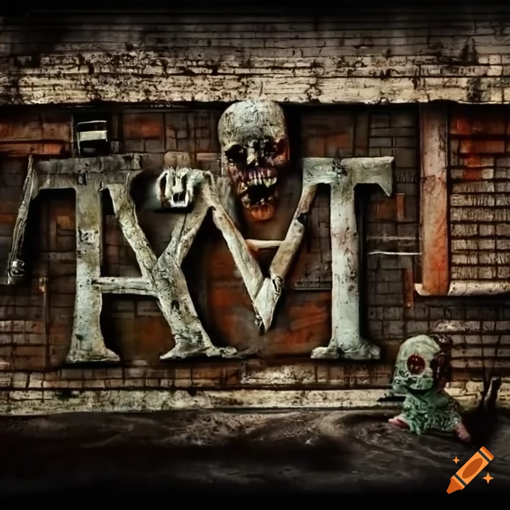 TZH letters in a zombie apocalypse backdrop on Craiyon