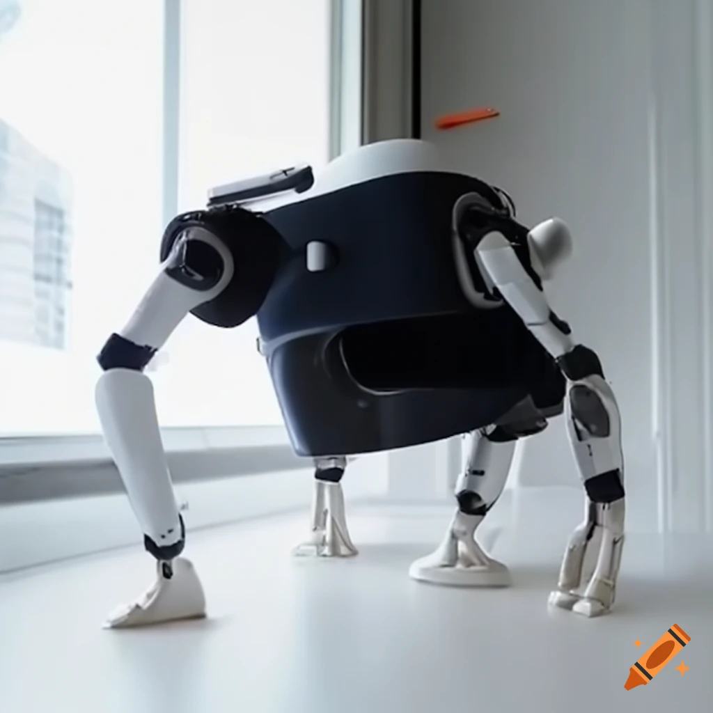 Sentient robot aiding in pollution control on Craiyon