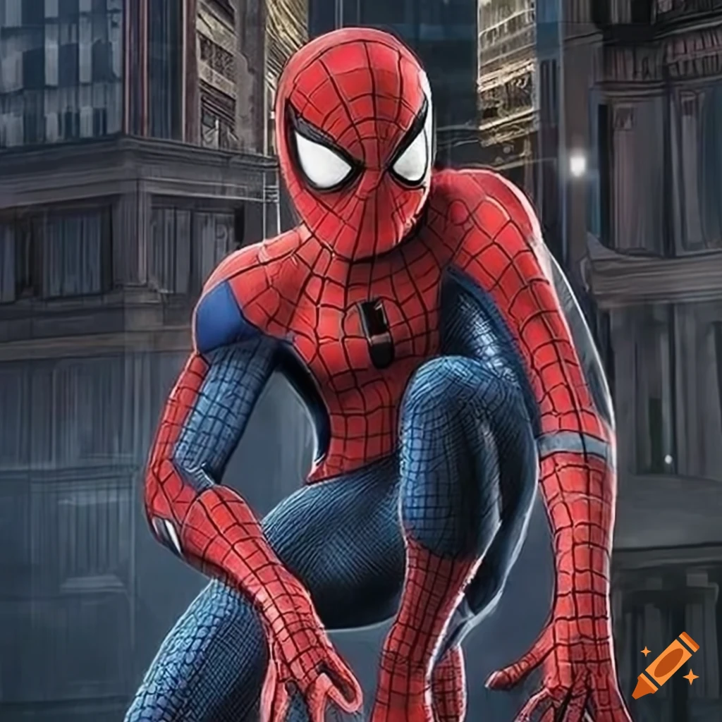 Spider-man with a tim burton twist on Craiyon