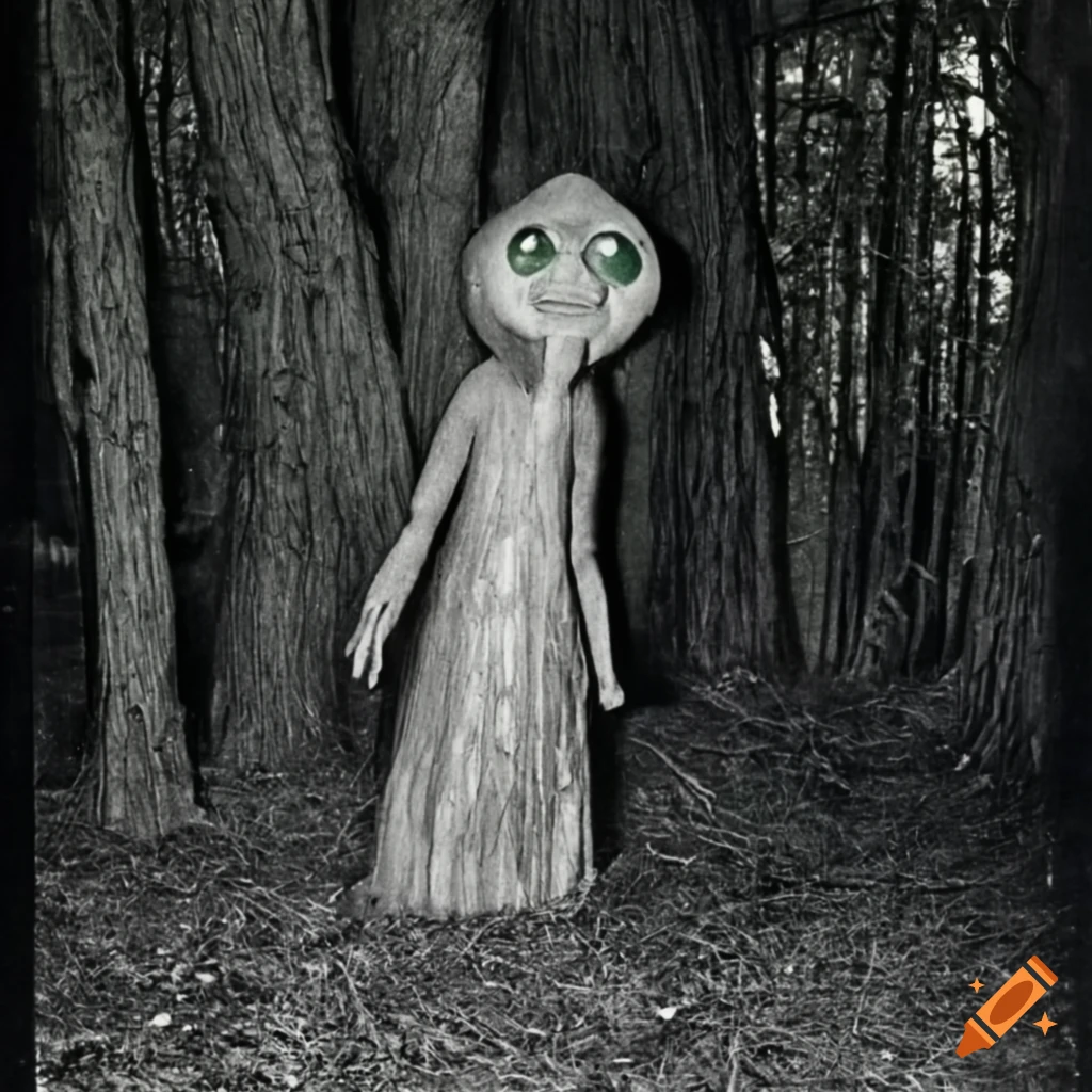 1950's photograph of the Flatwoods Monster cryptid on Craiyon