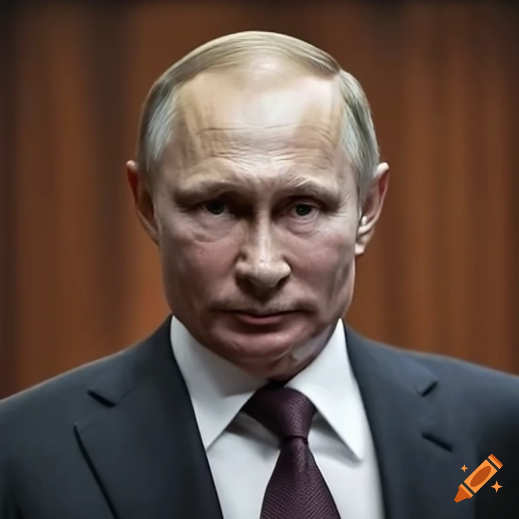Portrait of russian president vladimir putin on Craiyon