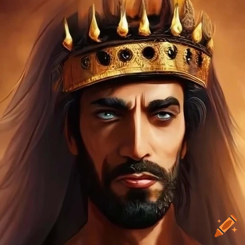 Old arabian handsome king on Craiyon