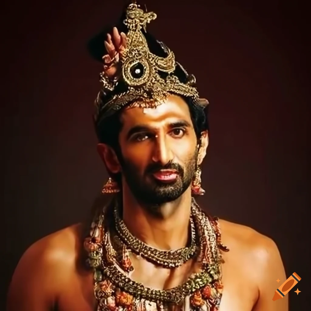 Bollywood actor Aditya Roy Kapur as Lord Krishna on Craiyon
