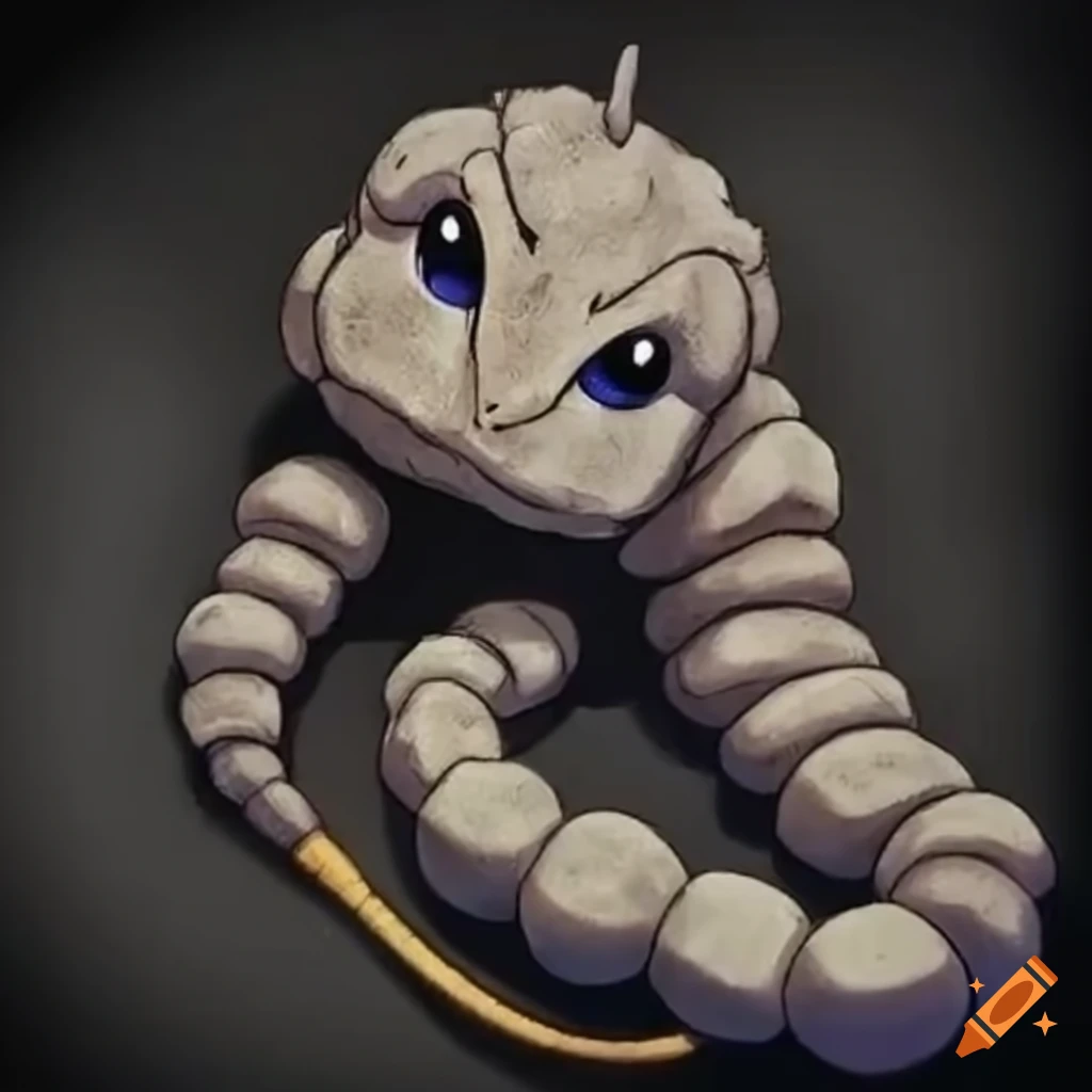 Realistic snake-like baby Onix Pokemon on Craiyon