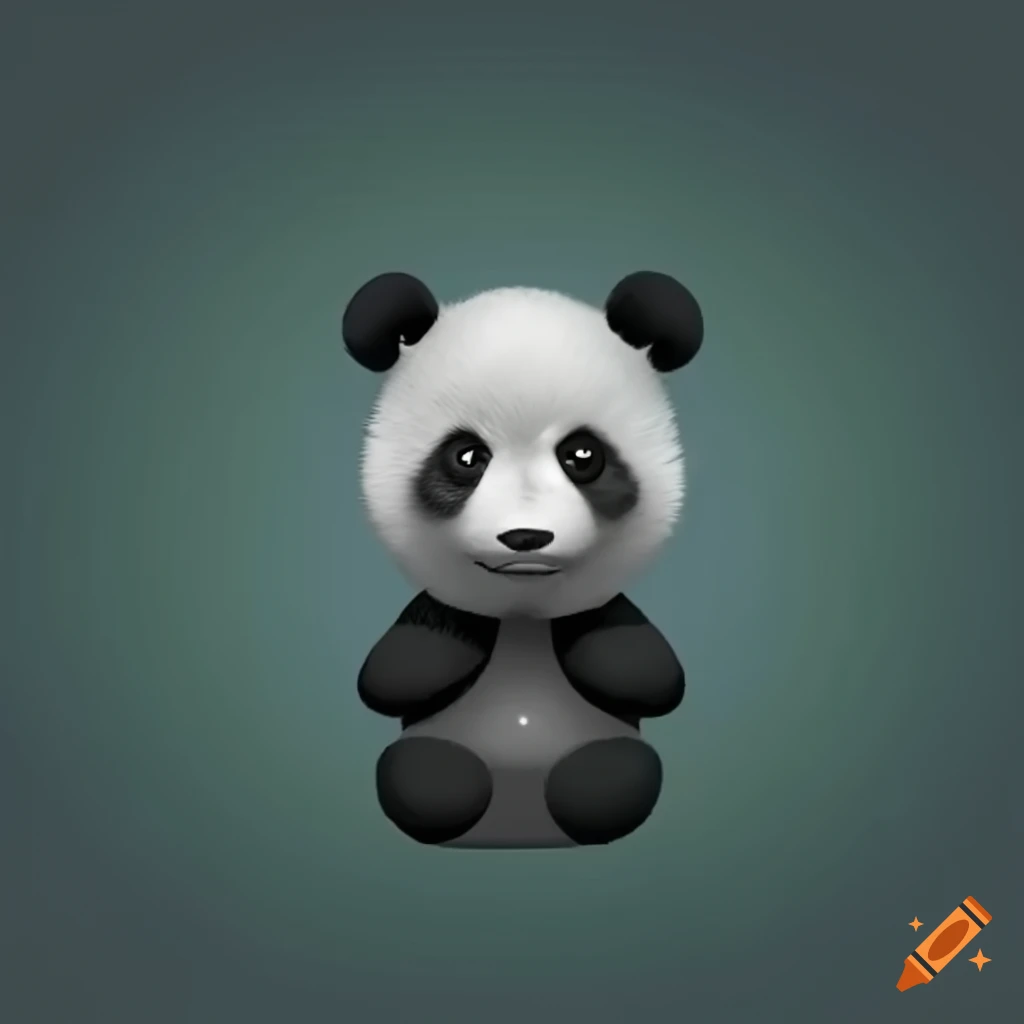 Animated panda with the statement 'focus on the good' on Craiyon