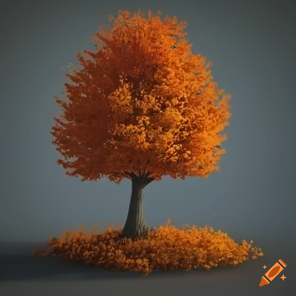 3d model of autumn trees on Craiyon