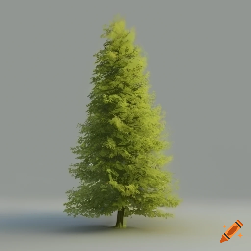 3d model of green trees in autumn on Craiyon