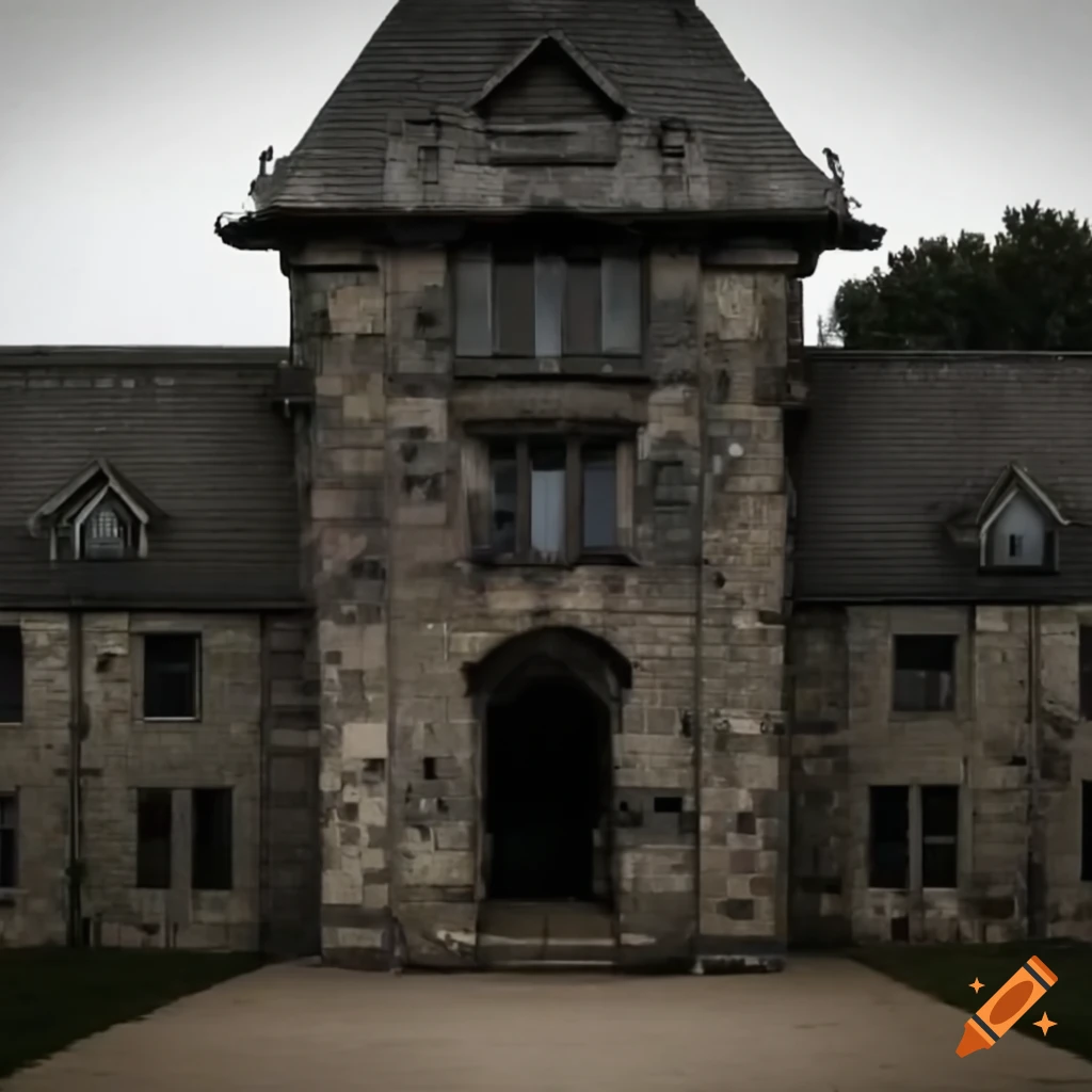 Front view of a modern military barrack on Craiyon