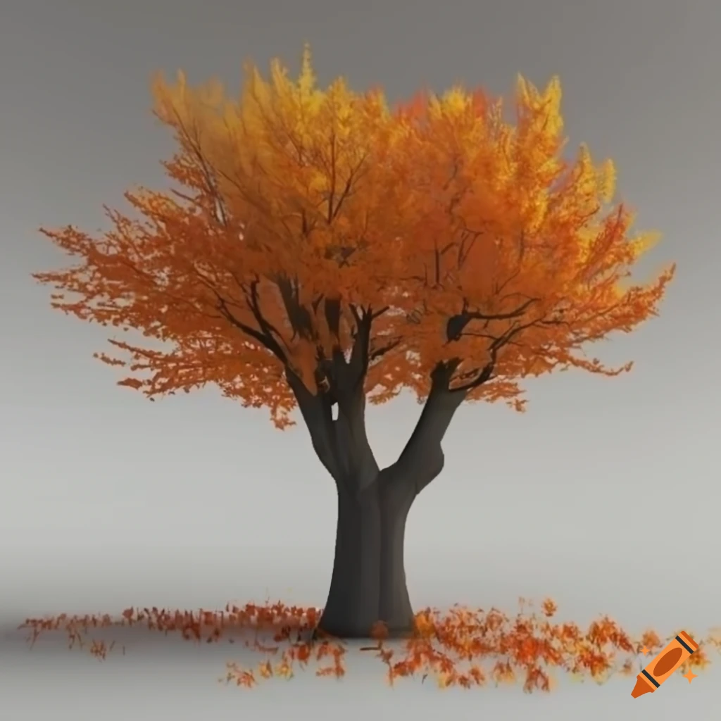 3d model of autumn trees on Craiyon