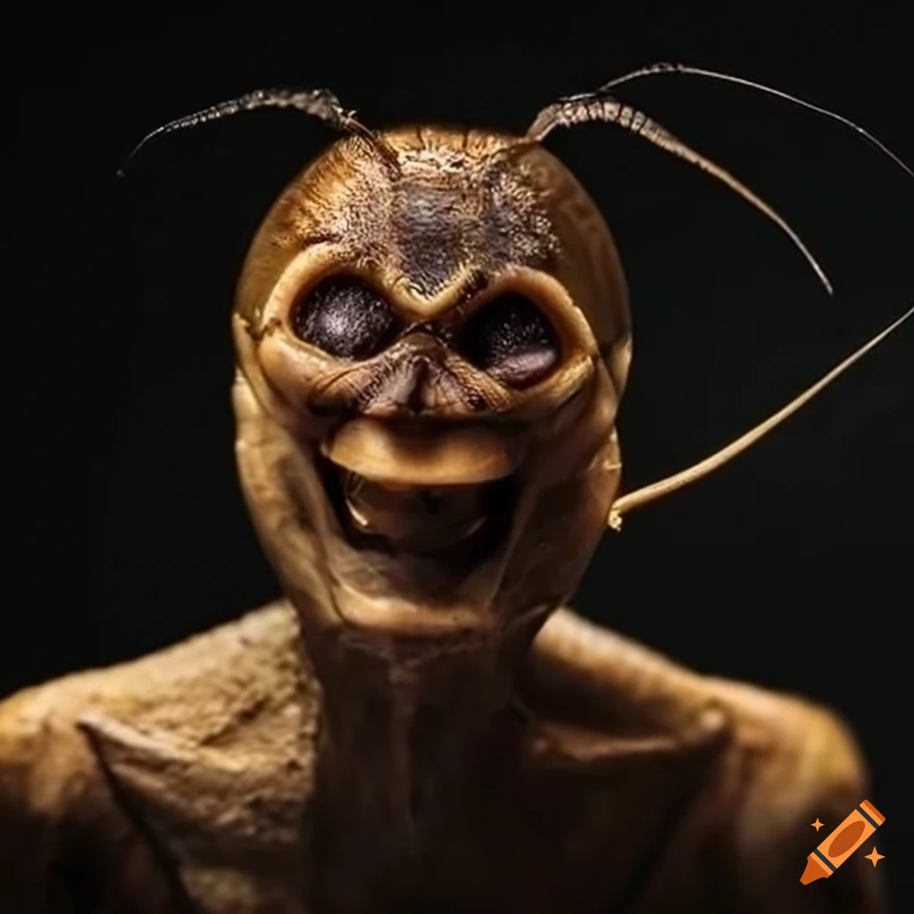 Creepy humanoid cockroach on Craiyon