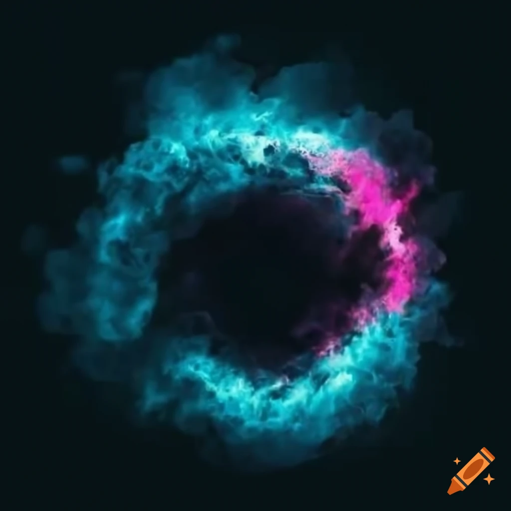 Neon explosion abstract art on Craiyon