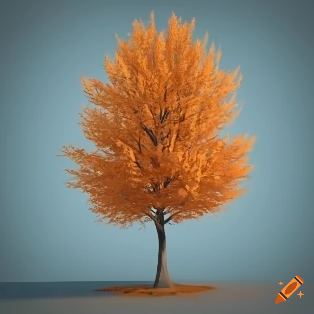 3d model of autumn trees on Craiyon