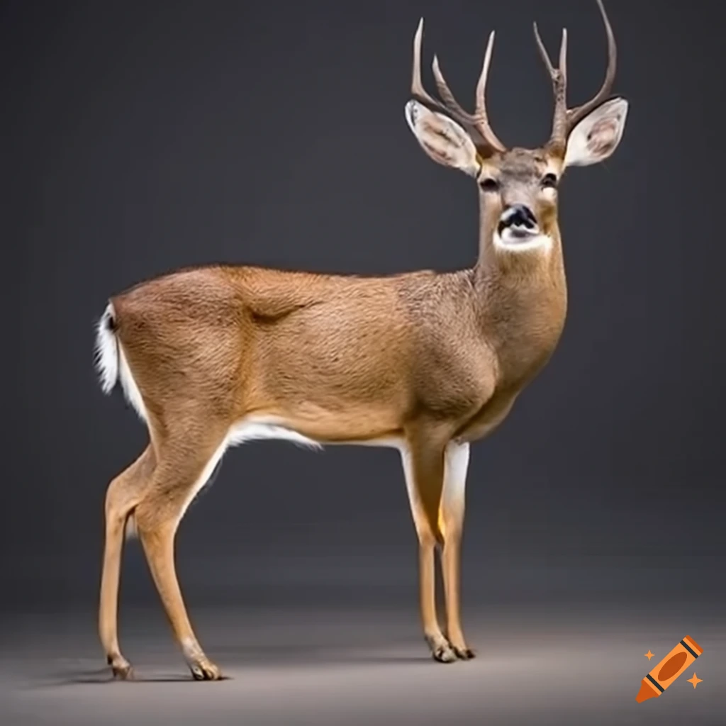 Full body shot of a deer on Craiyon