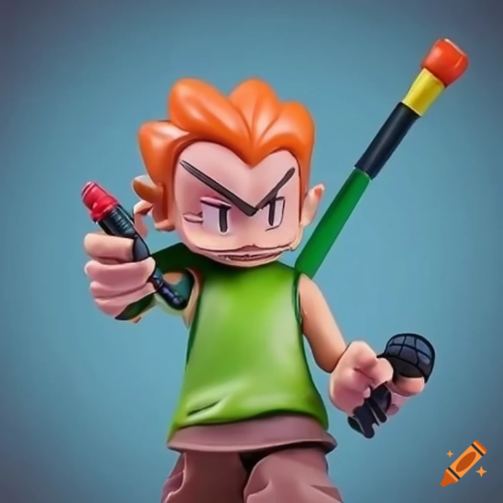 Pico Anime Action Figure From Friday Night Funkin On Craiyon