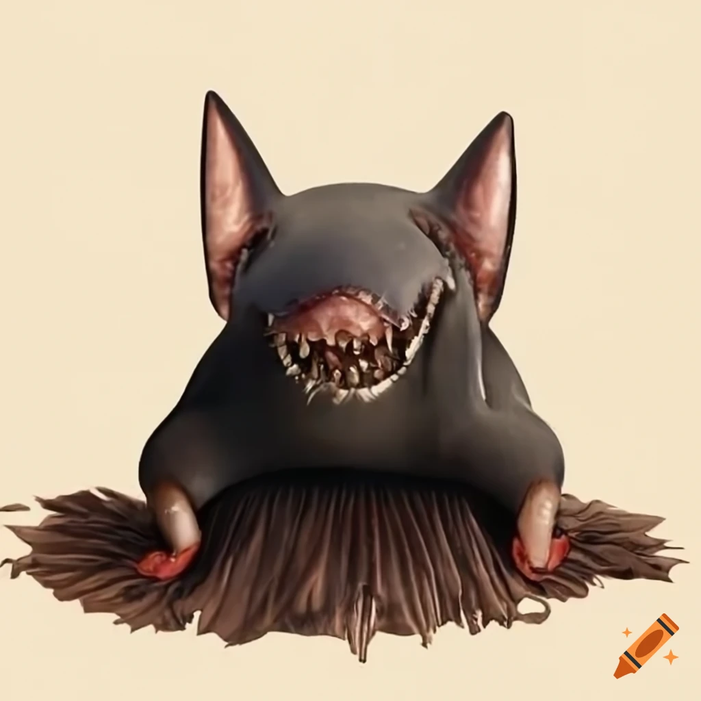 Mole with shark teeth on Craiyon