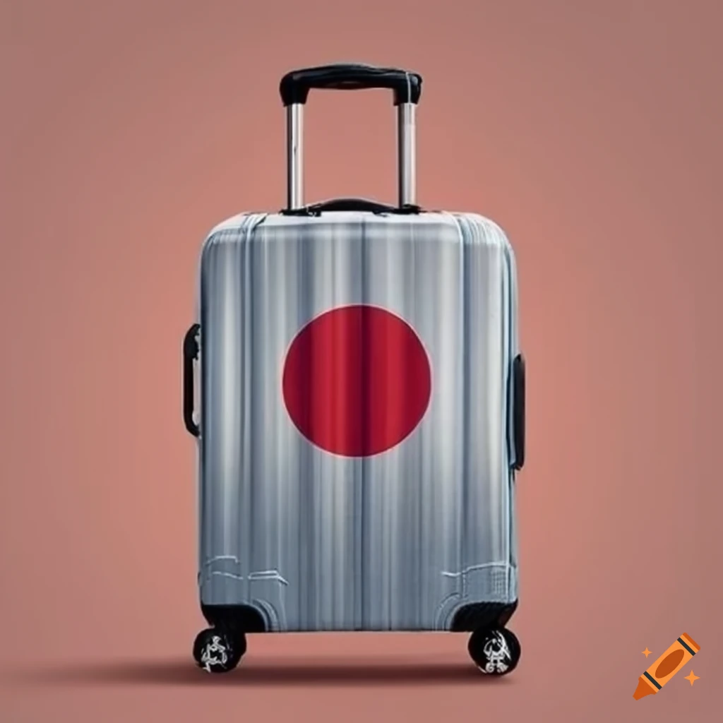 Luggage with japan flag design on Craiyon
