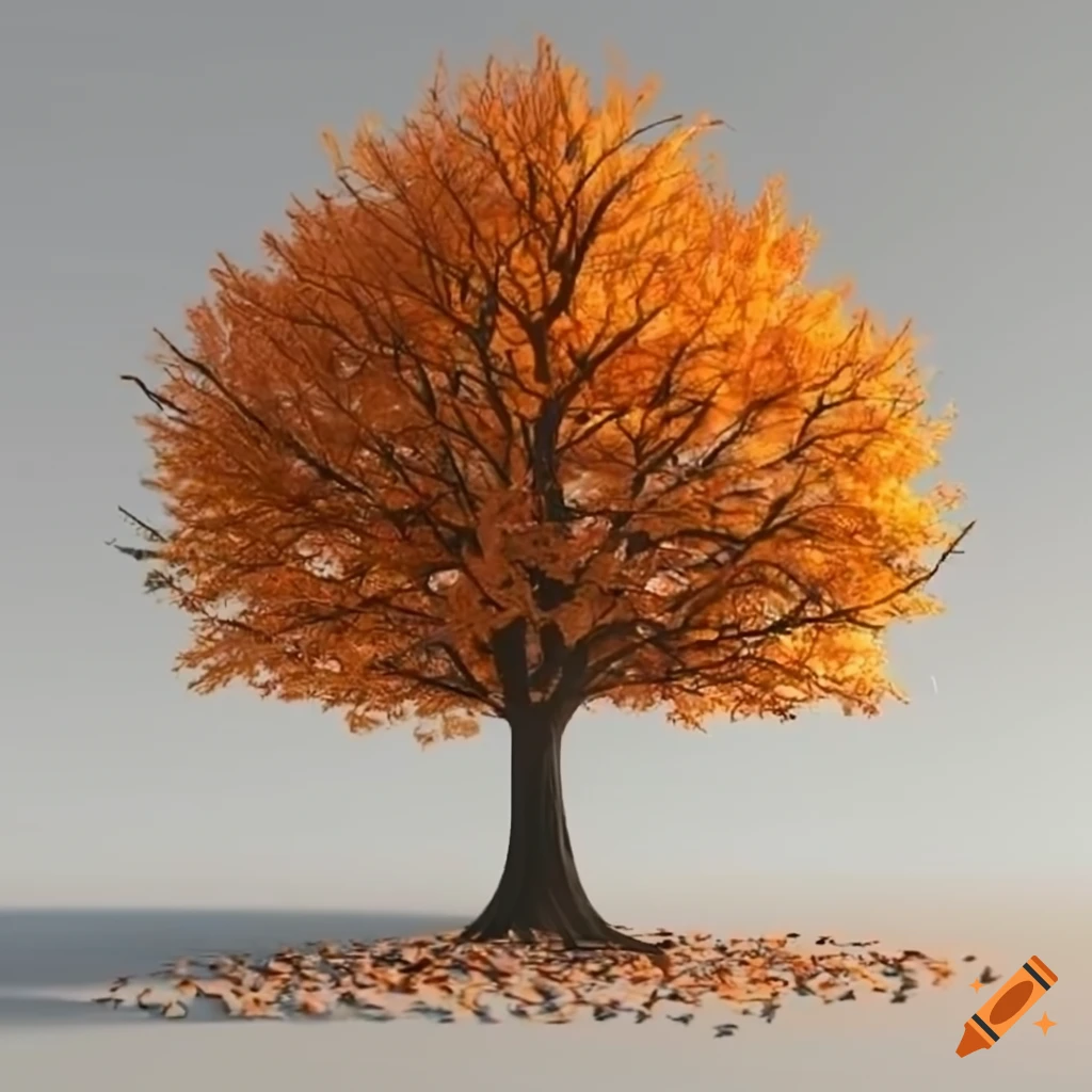 3d model of autumn trees on Craiyon