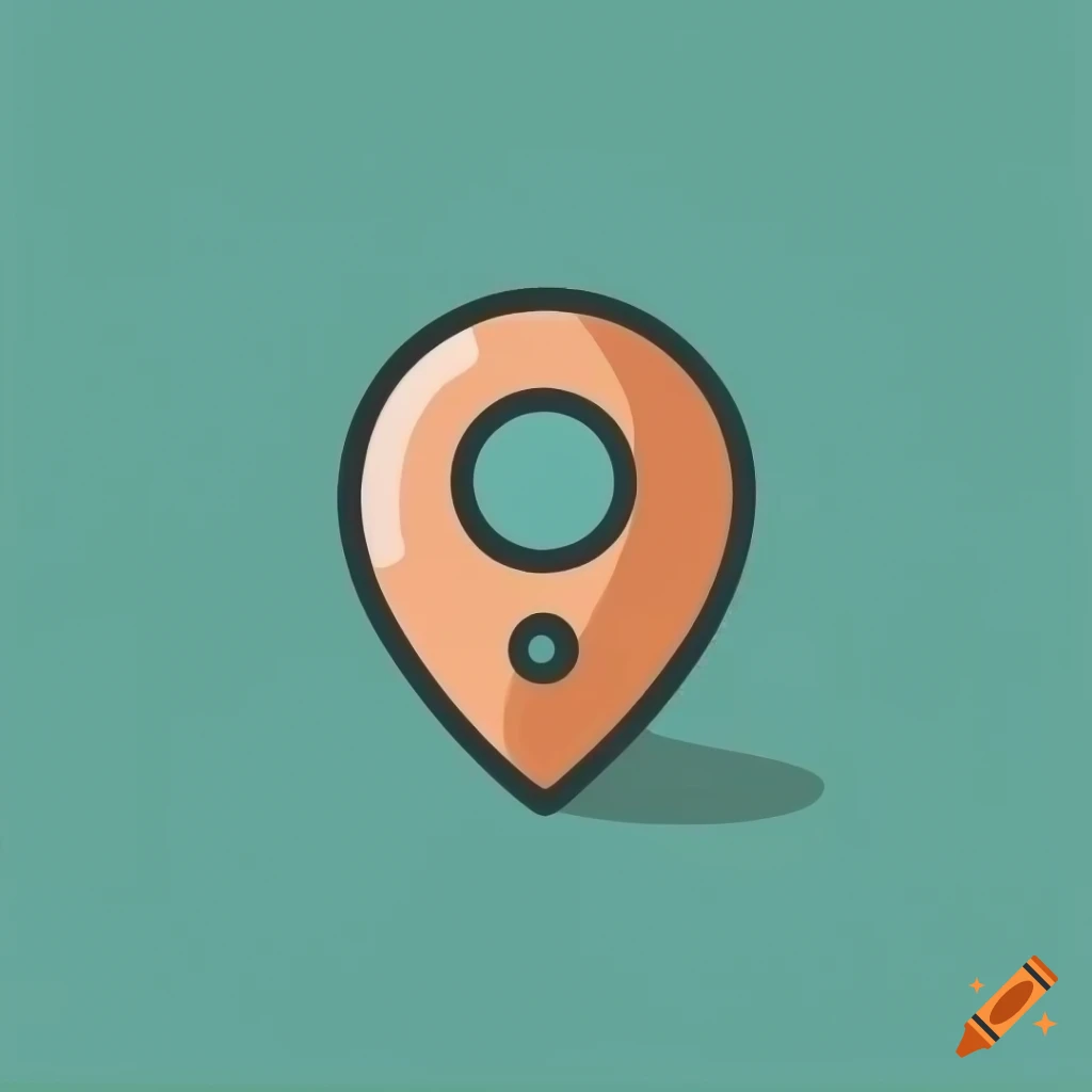 Simple location icon in vector format on Craiyon