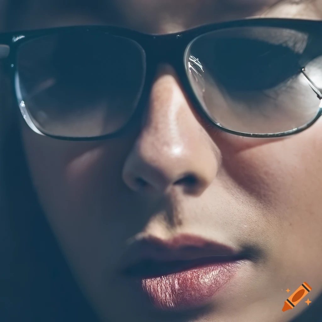 Close Up Portrait Of A Blonde Model In Black Sunglasses On Craiyon
