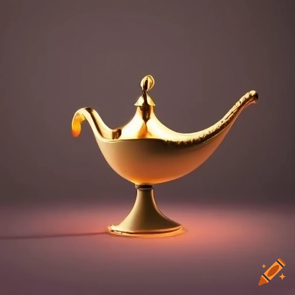 Aladdin lamp with a loving message for mom on Craiyon