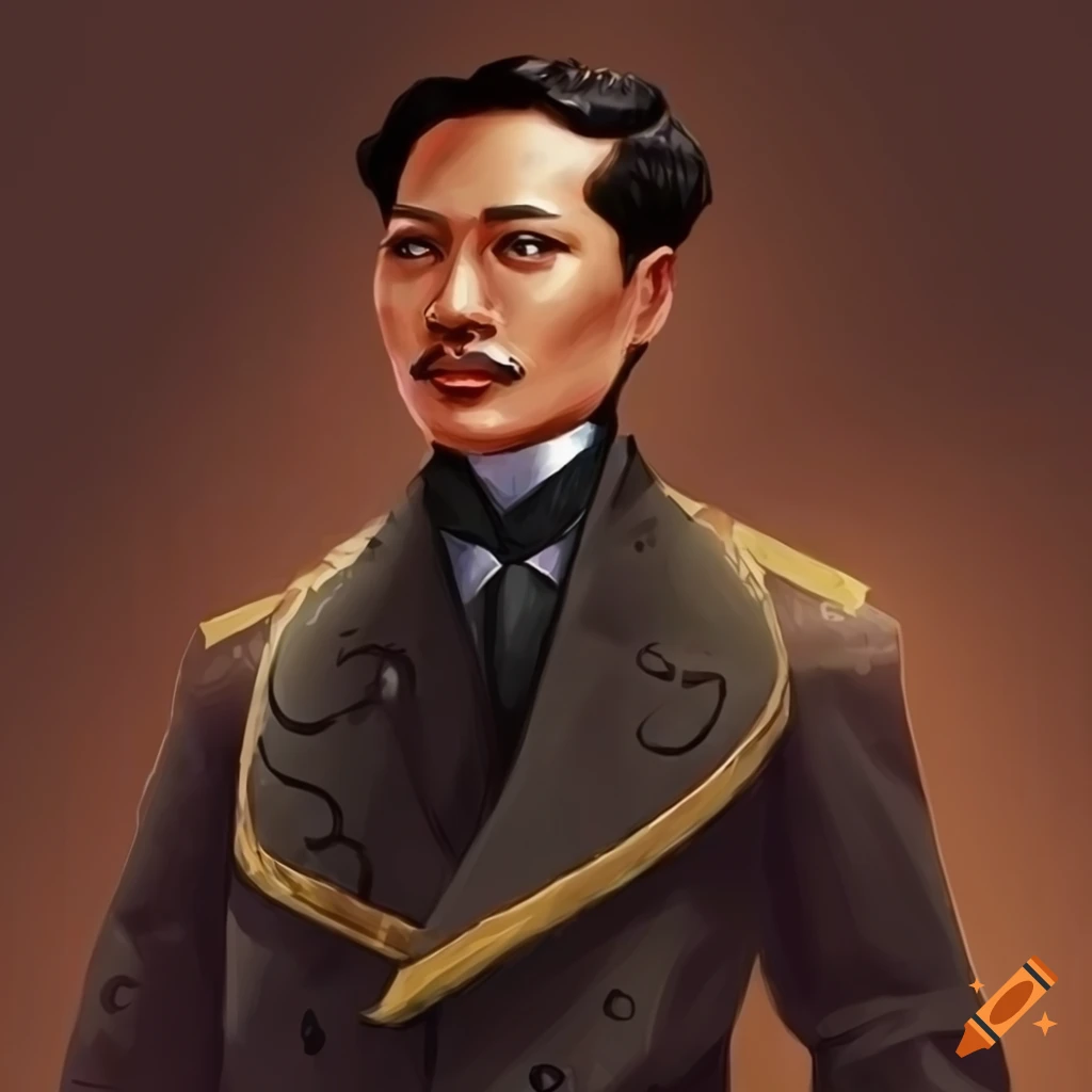 Redesigned costume of Jose Rizal on Craiyon