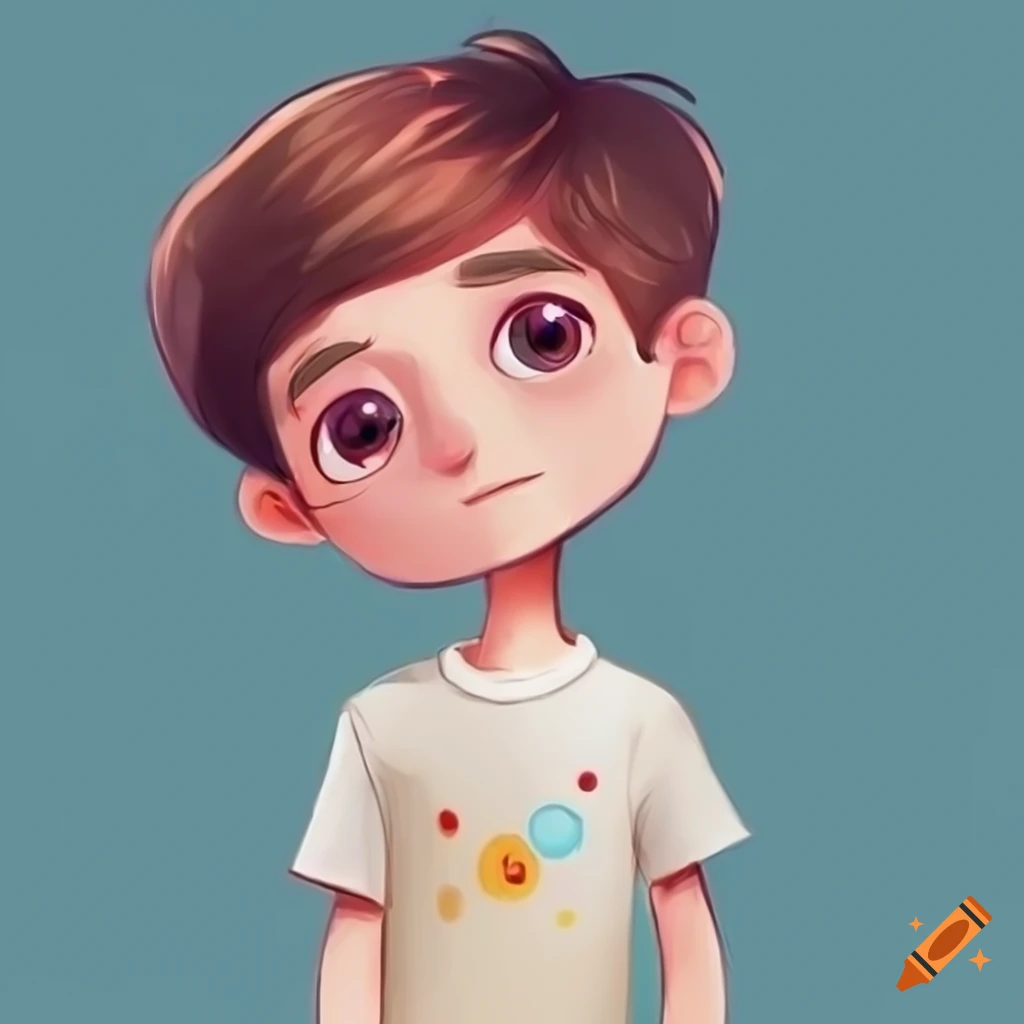 Glip drawing a 2D cartoon character on Craiyon