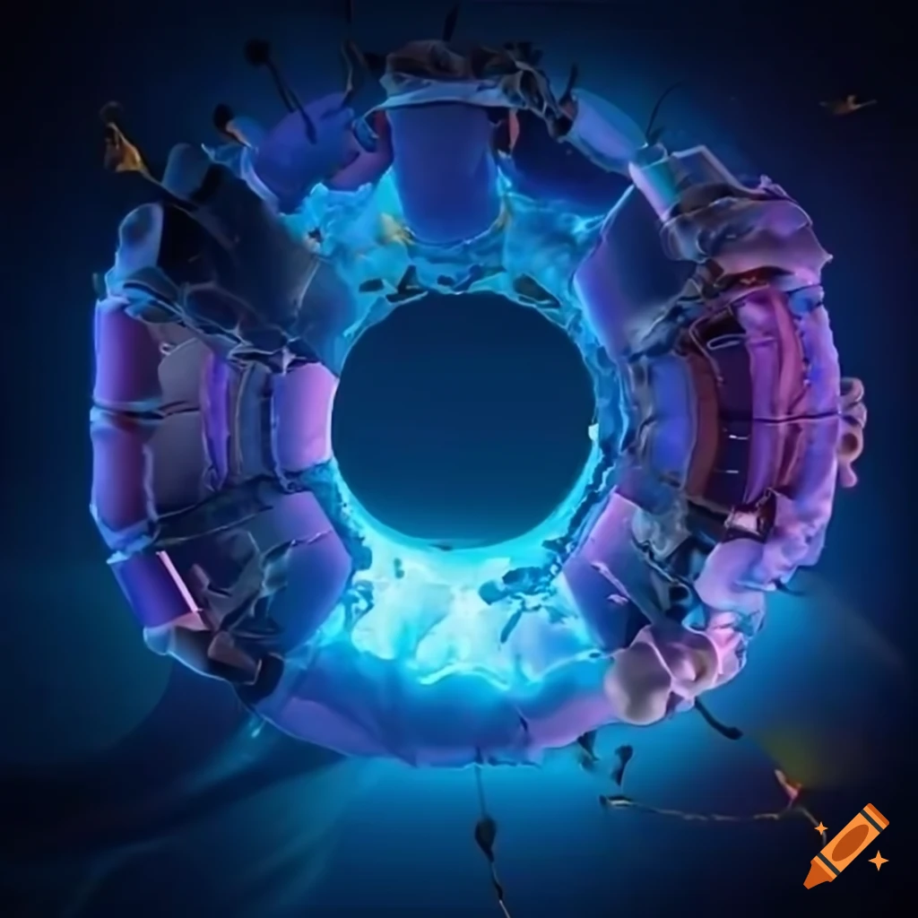 Illustration of nuclear fusion reaction in an advanced laboratory on ...