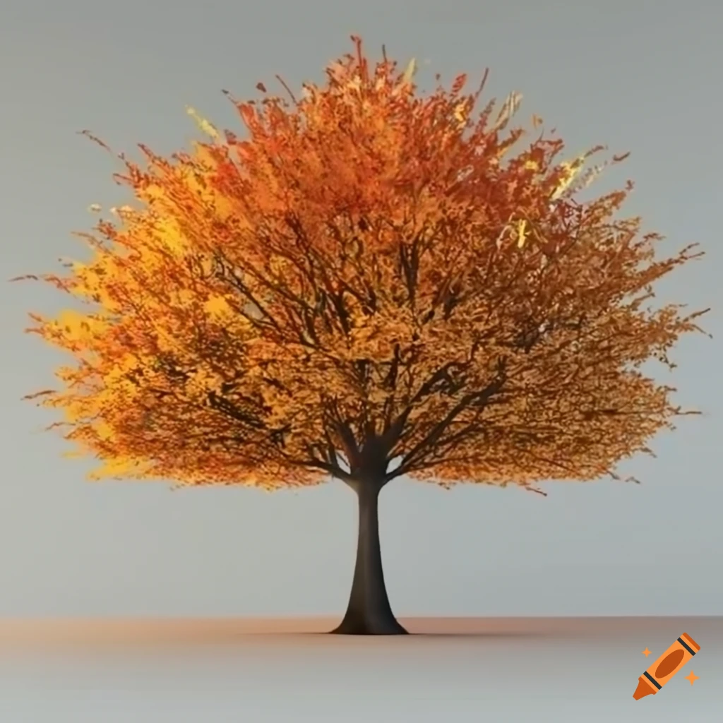 3d model of autumn trees on Craiyon