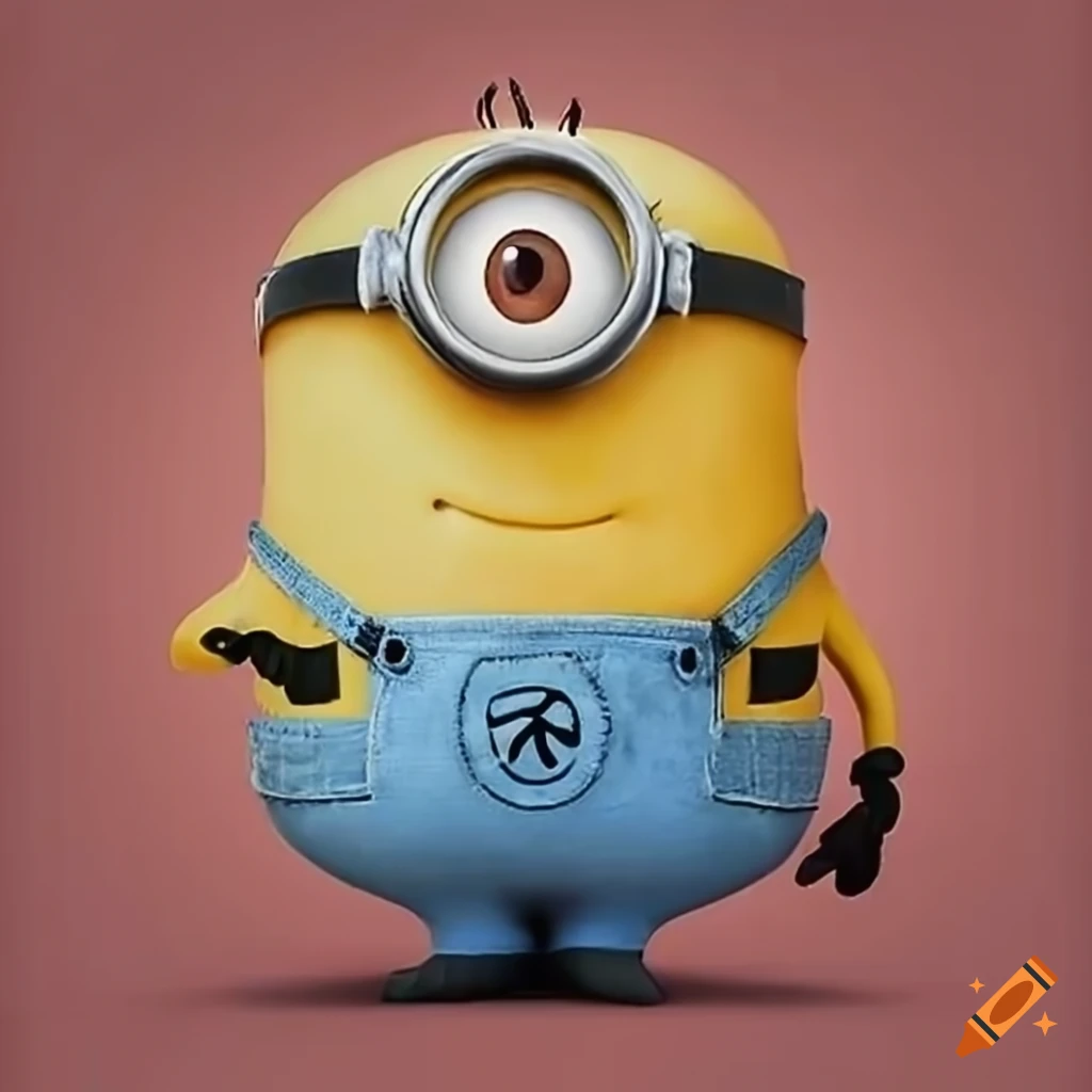 Minion character with tim burton style in a cartoonish representation ...