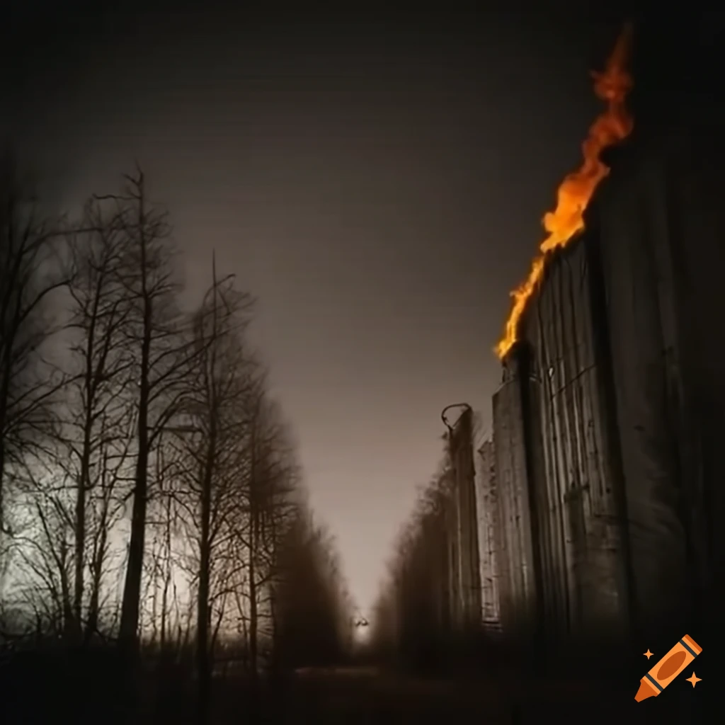 Abandoned city in Chernobyl with nuclear explosion remnants on Craiyon