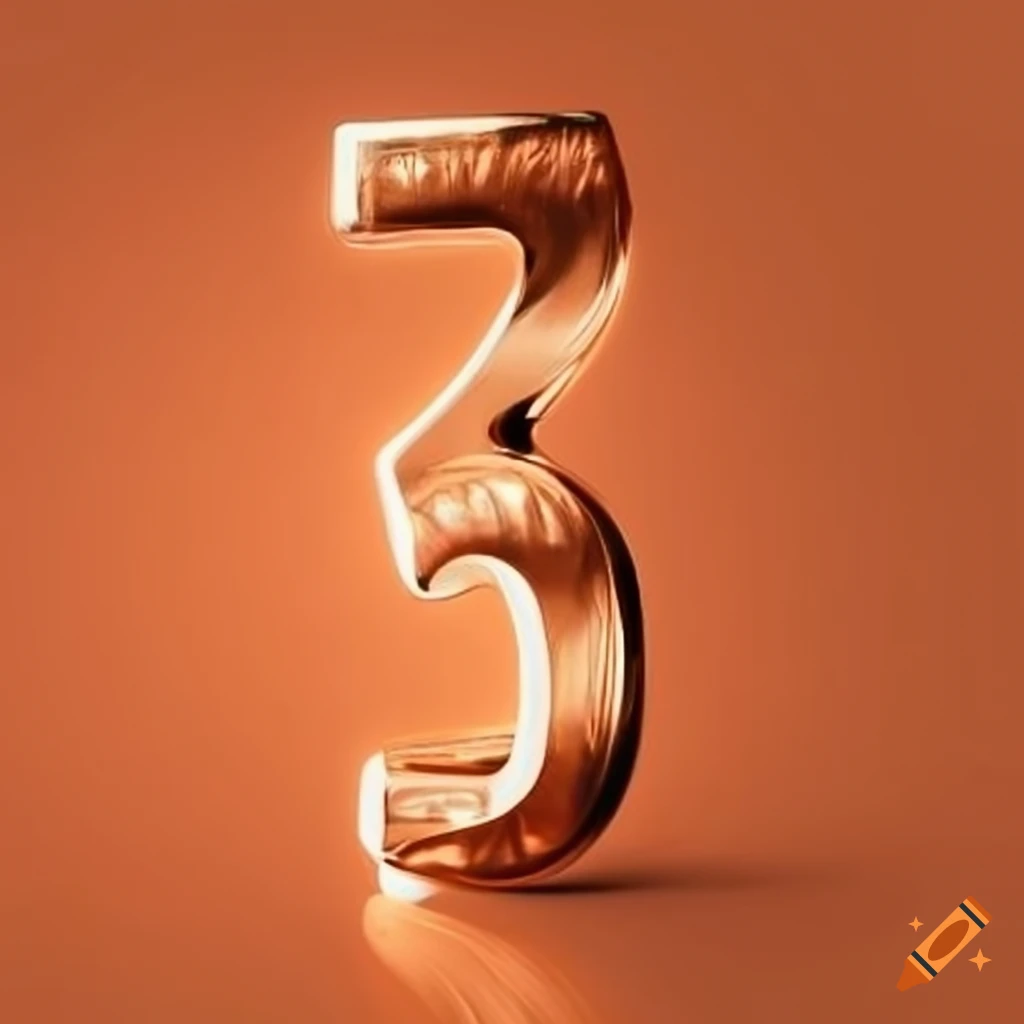 Number shine copper on Craiyon
