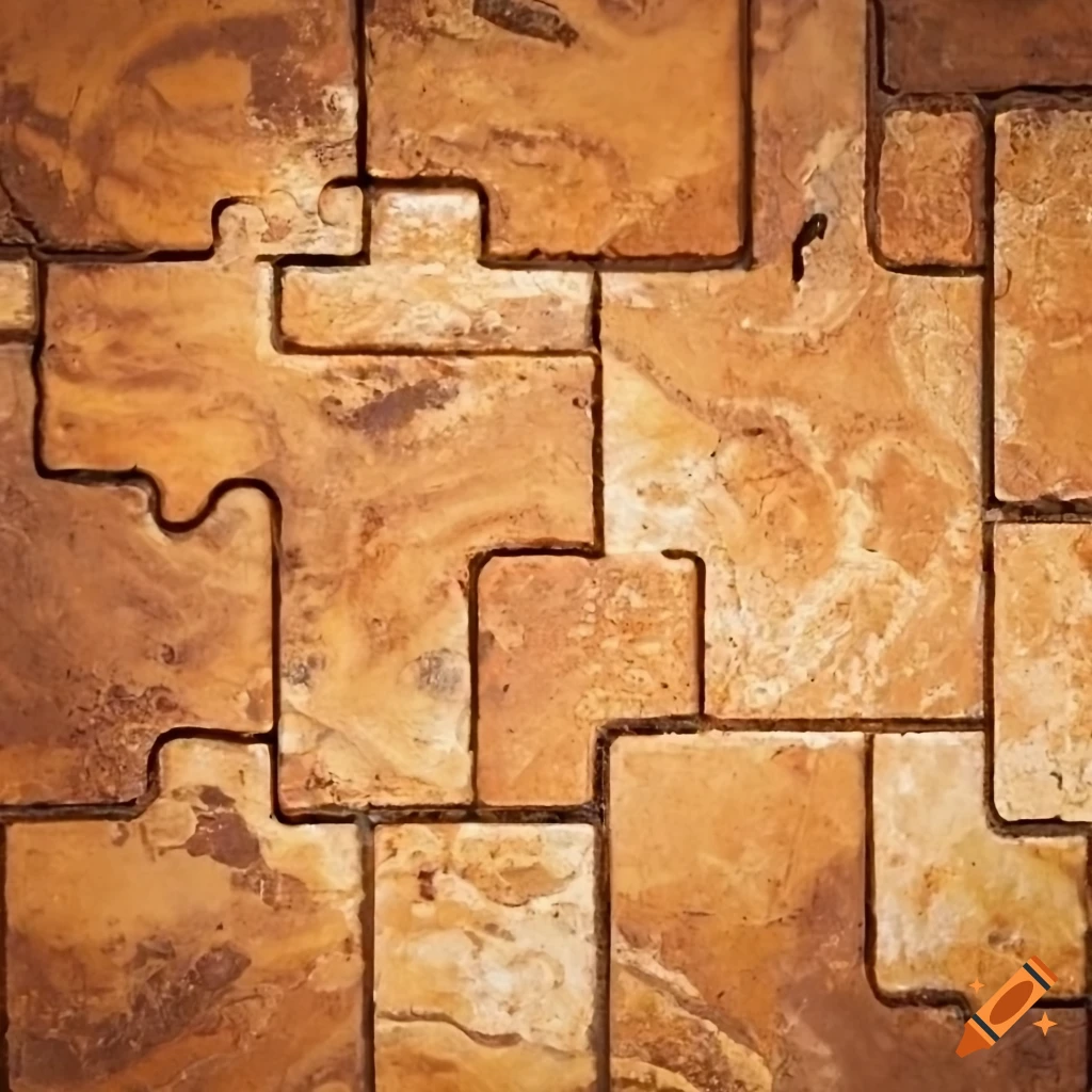 Travertine tile puzzle on Craiyon