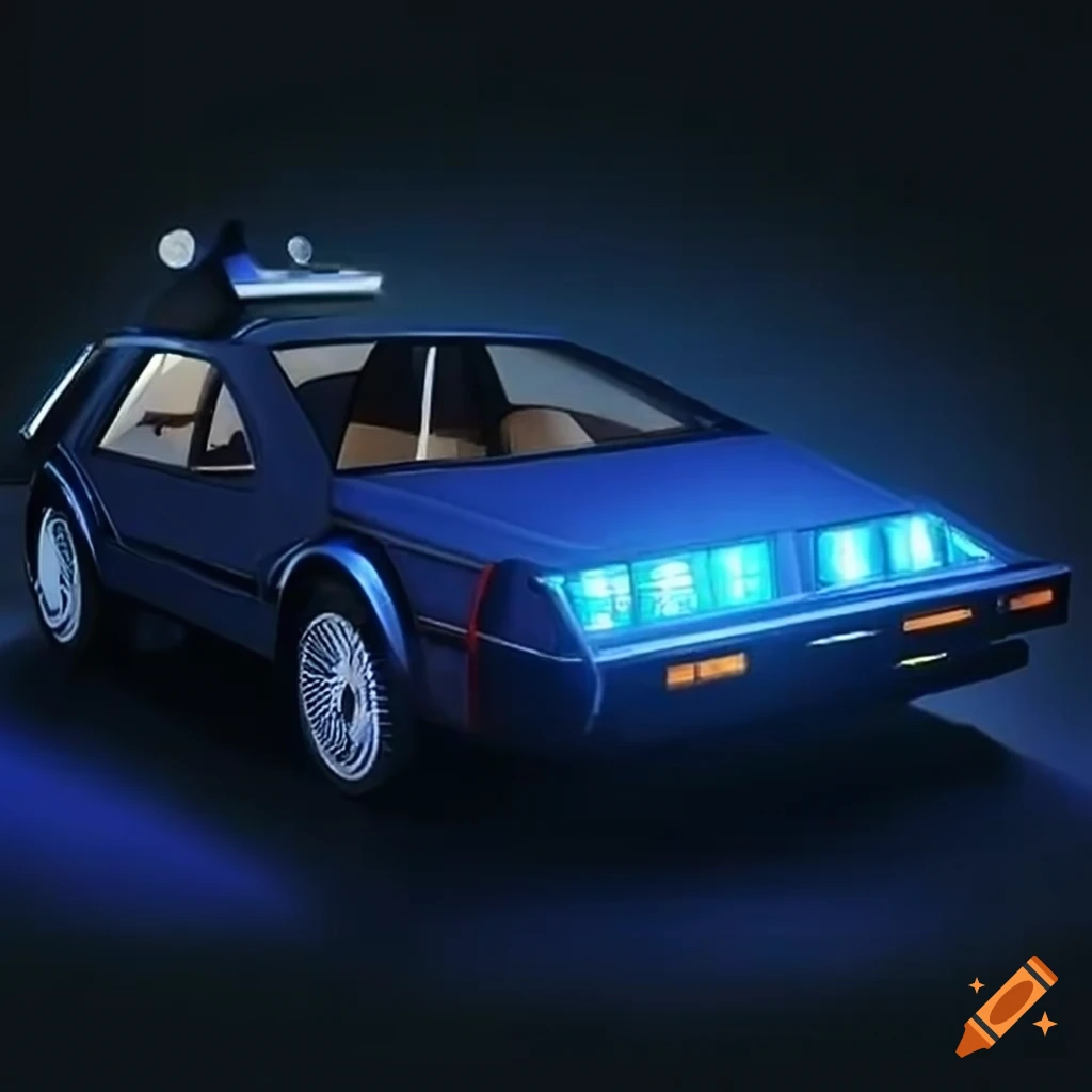Delorean and tardis hybrid vehicle on Craiyon