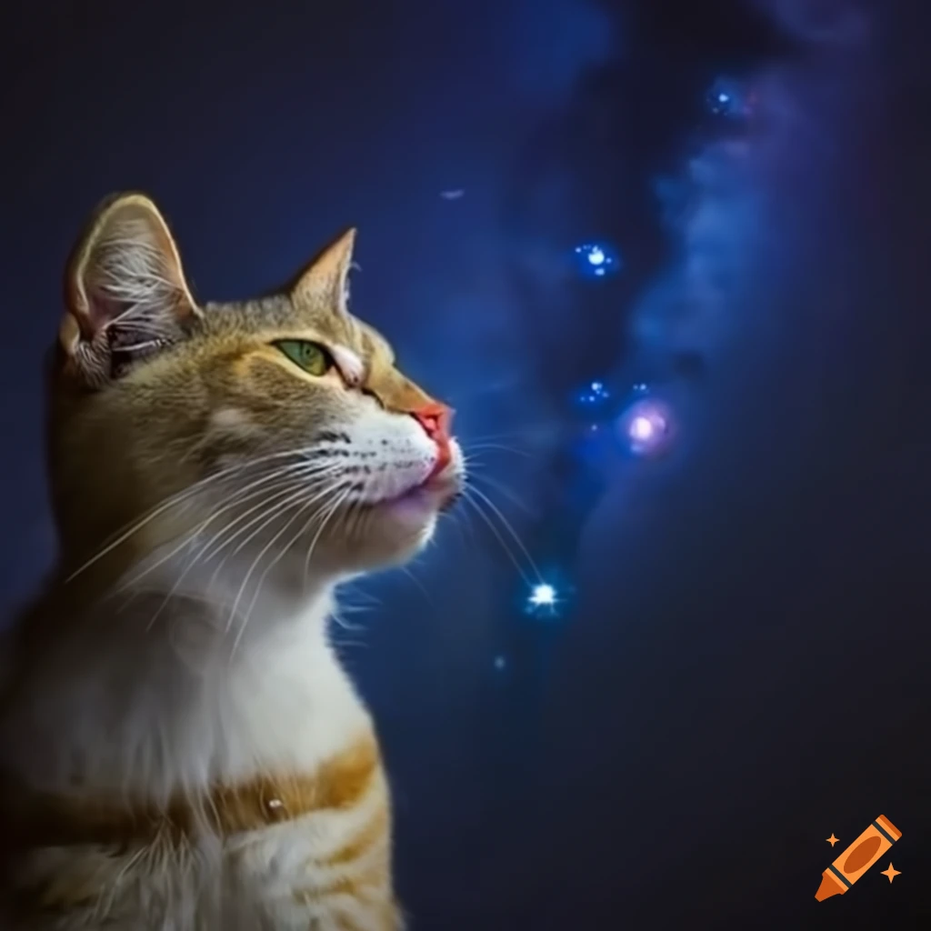 Cat god creating universe on Craiyon