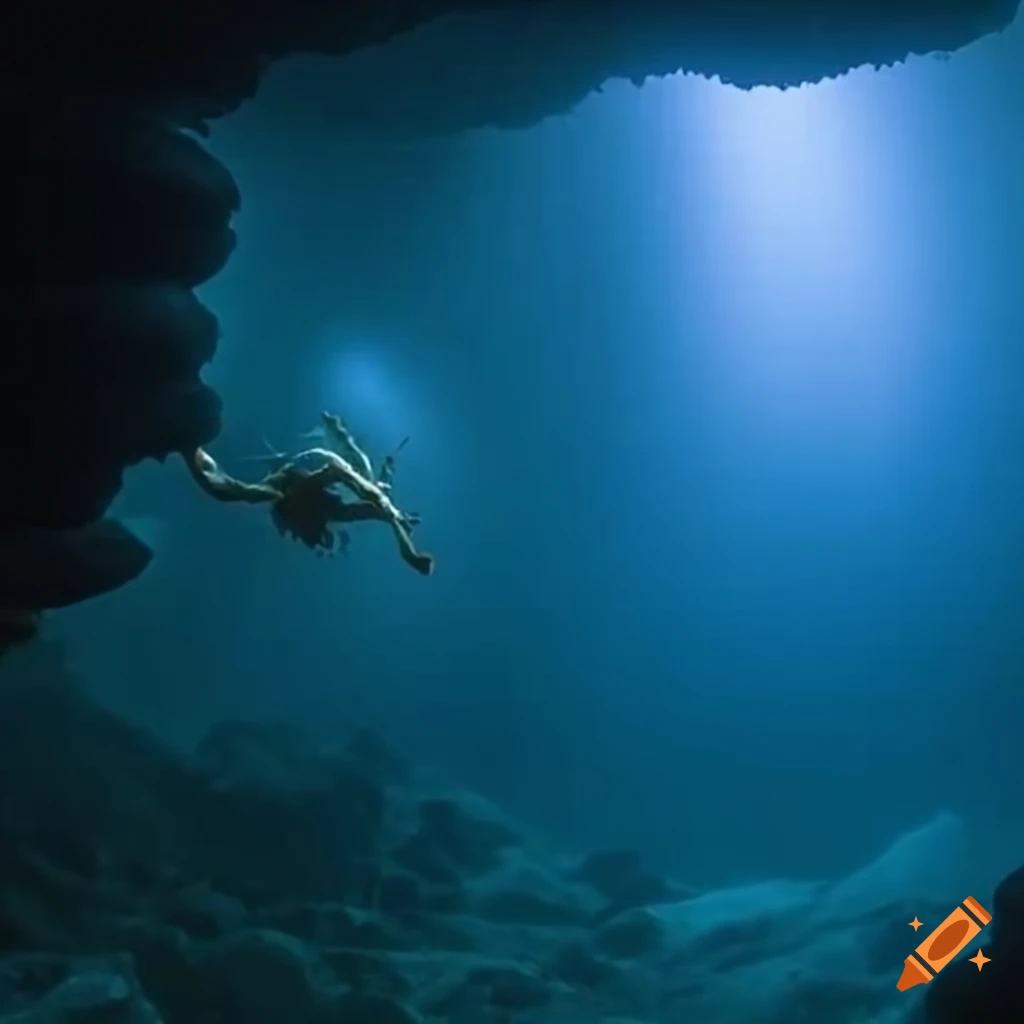 Seafloor at 300 meters depth captured in 4k resolution on Craiyon