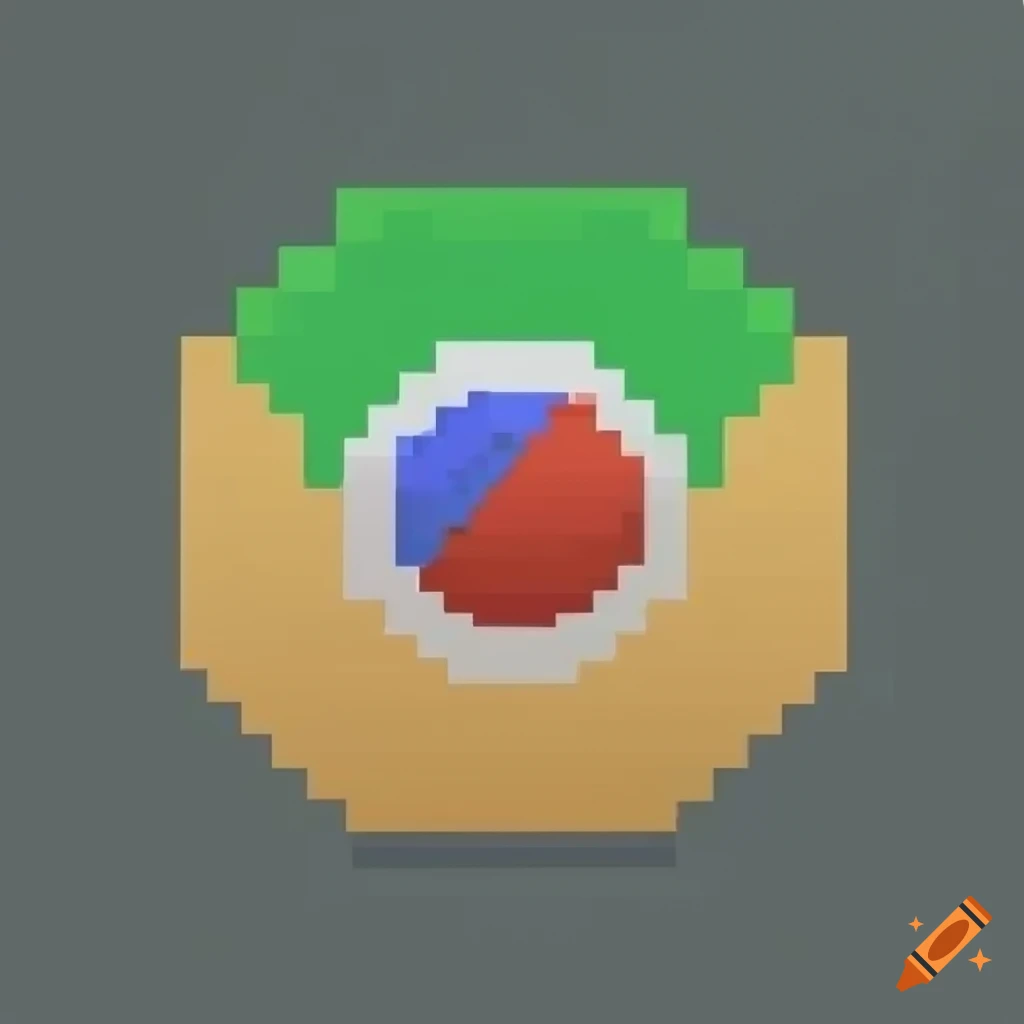 Pixel art game logo for 'the escape of google chrome' on Craiyon