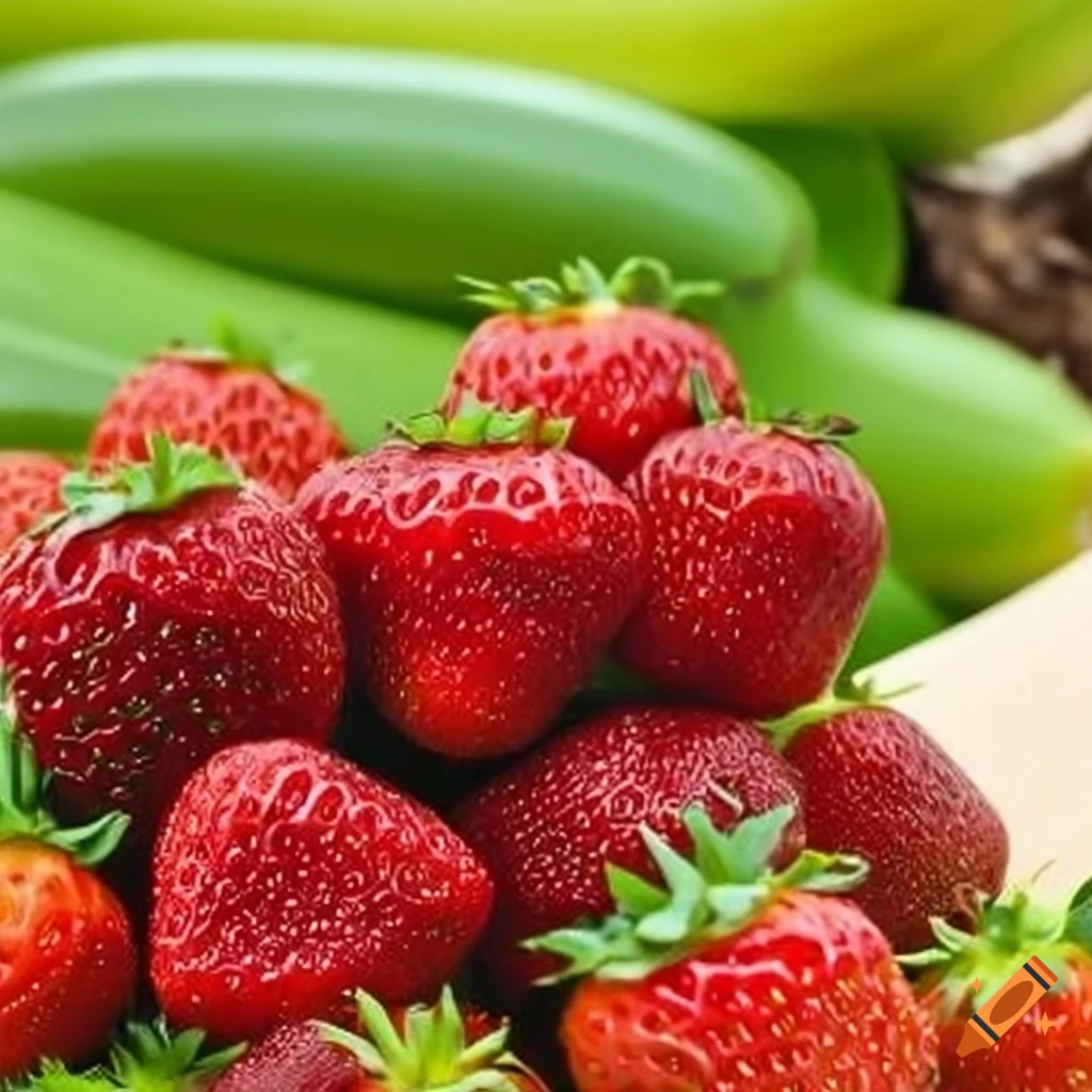 Logo for banana farm strawberry plantation on Craiyon