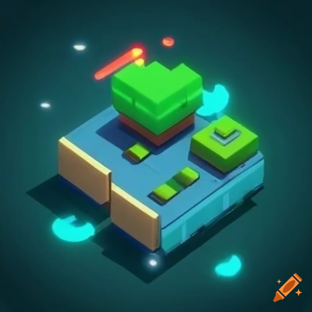 Plantation image in 2d square for a video game icon on Craiyon