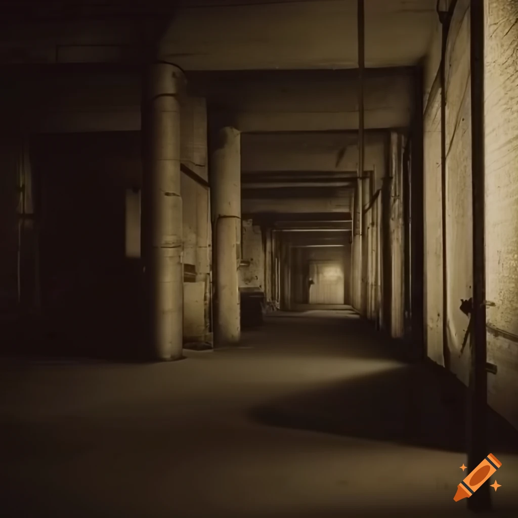 Ultra high resolution professional photo of a bright industrial liminal ...