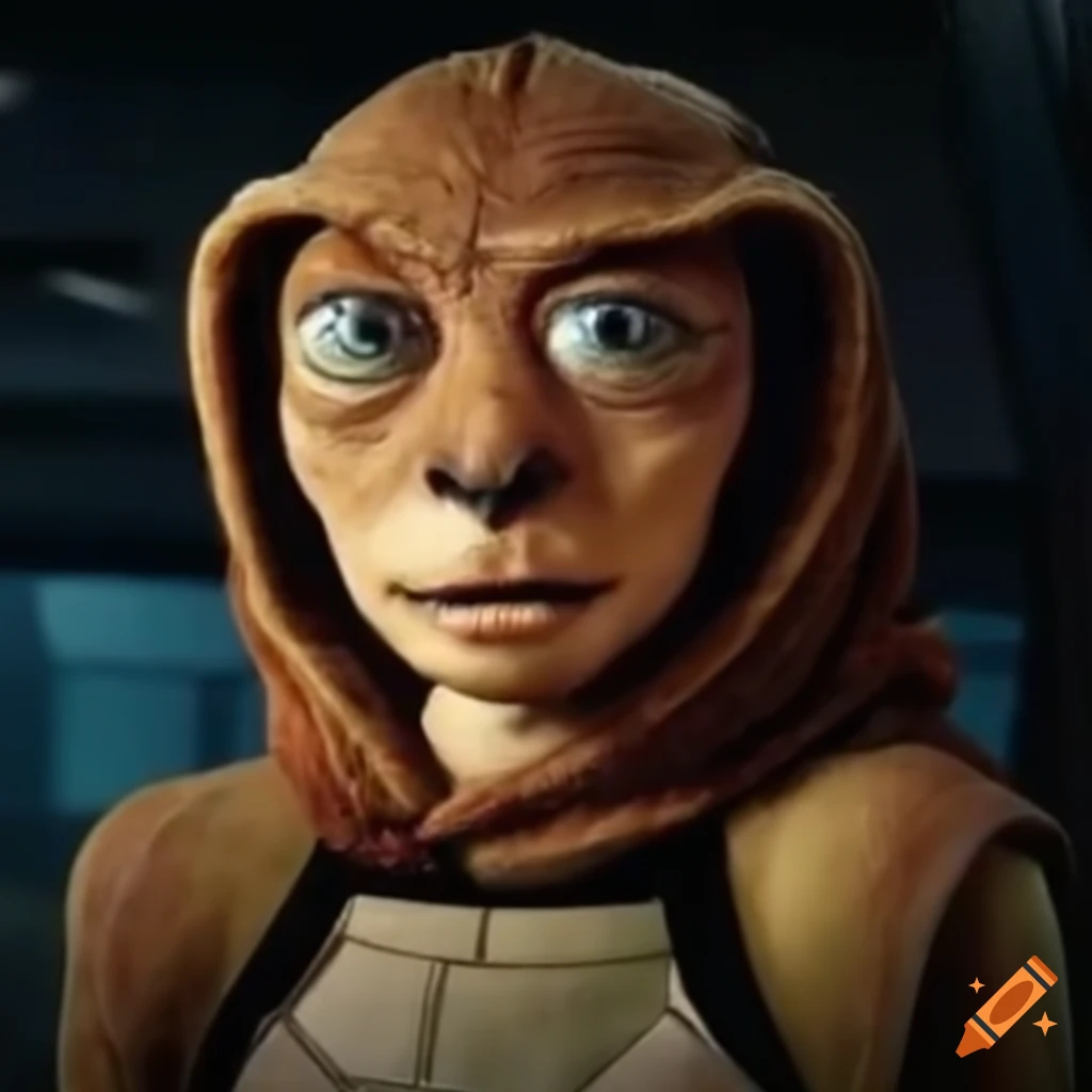 Poggle the lesser as a makeup artist in a star wars-inspired look on ...