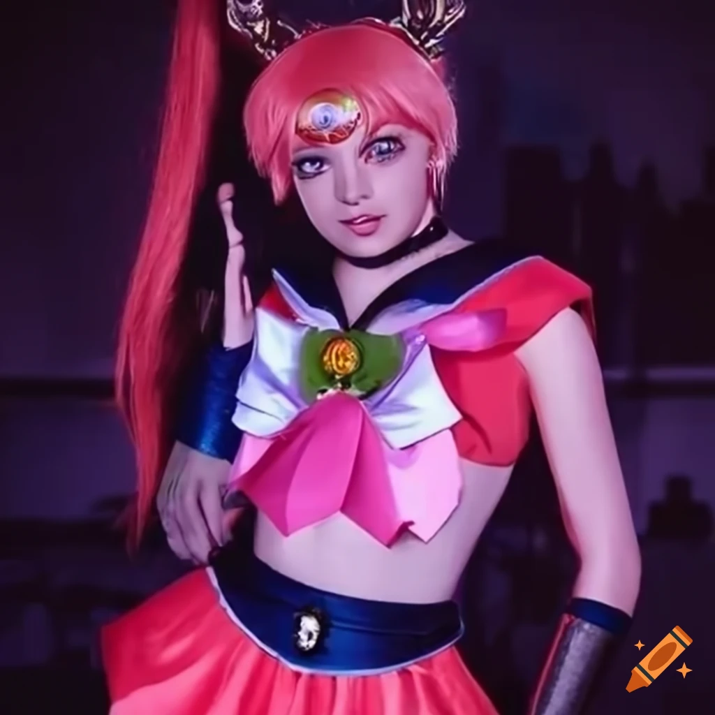 Joe rogan in sailor moon cosplay costume on Craiyon