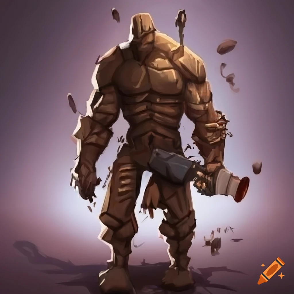 Worker golem on Craiyon